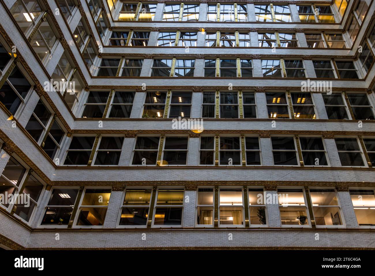 Rookery Building aus dem Jahr 1888 in Downtown Chicago, Illinois, USA ...