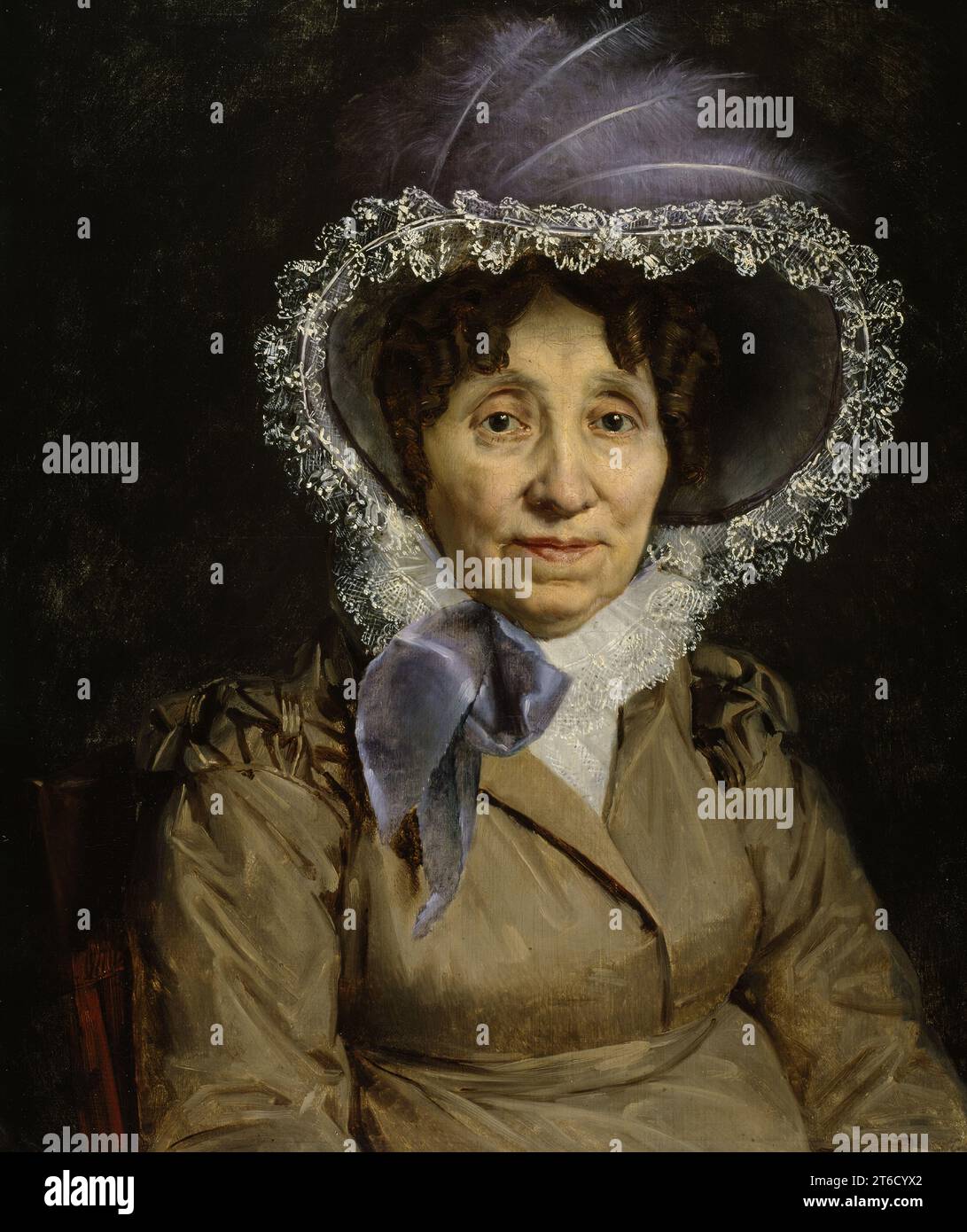 Porträt einer älteren Dame, 1820. Dieses äußerst realistische Porträt ...