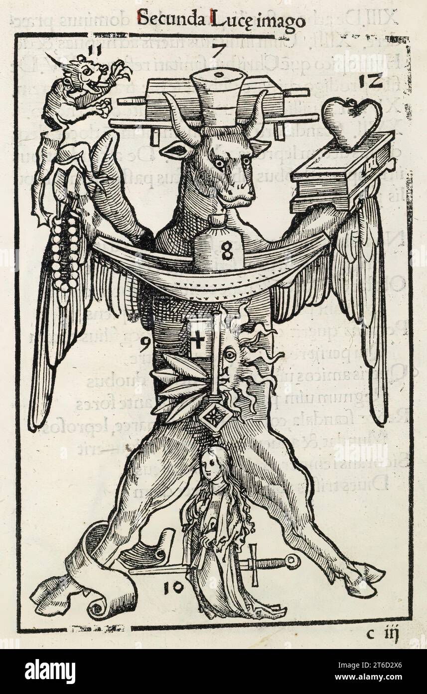 OX, Evangelium von Lukas, 1502. Mnemonik, oder Gedächtnisvorrichtung ...