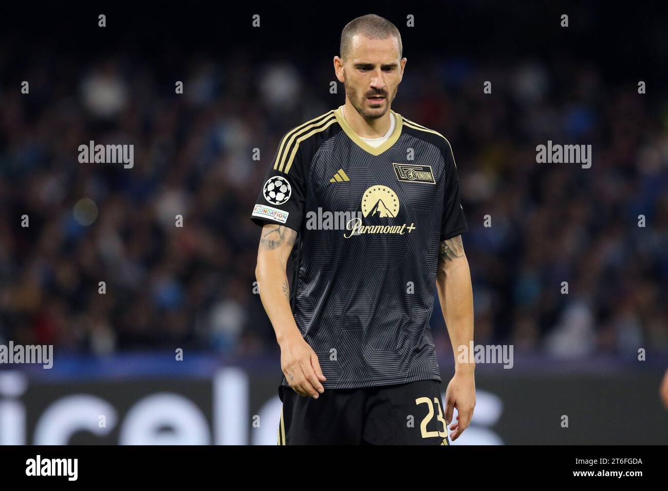 Leonardo Bonucci vom FC Union Berlin sieht bei der UEFA Champions ...