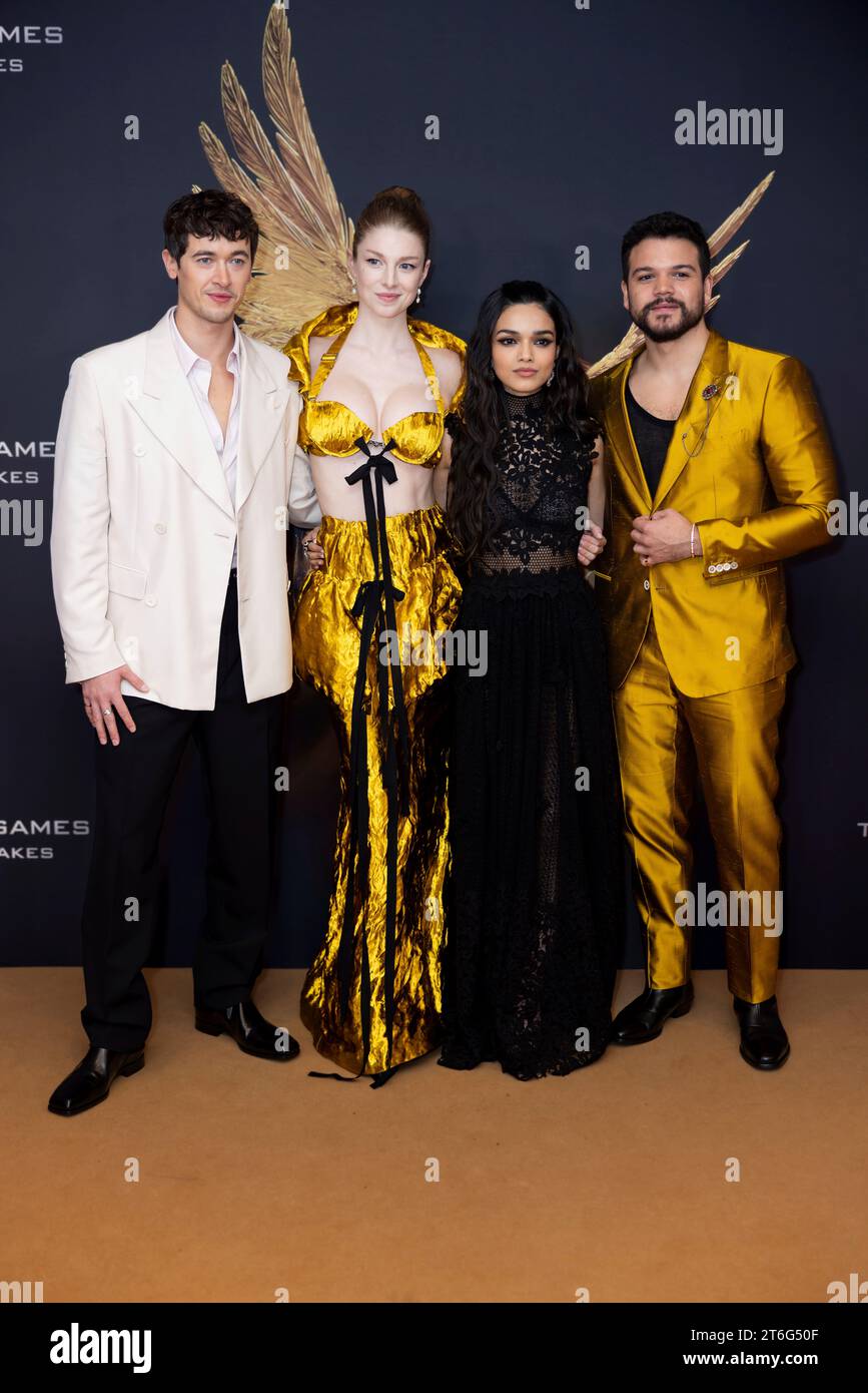 Tom Blyth, from left, Hunter Schafer, Rachel Zegler and Josh Andres ...