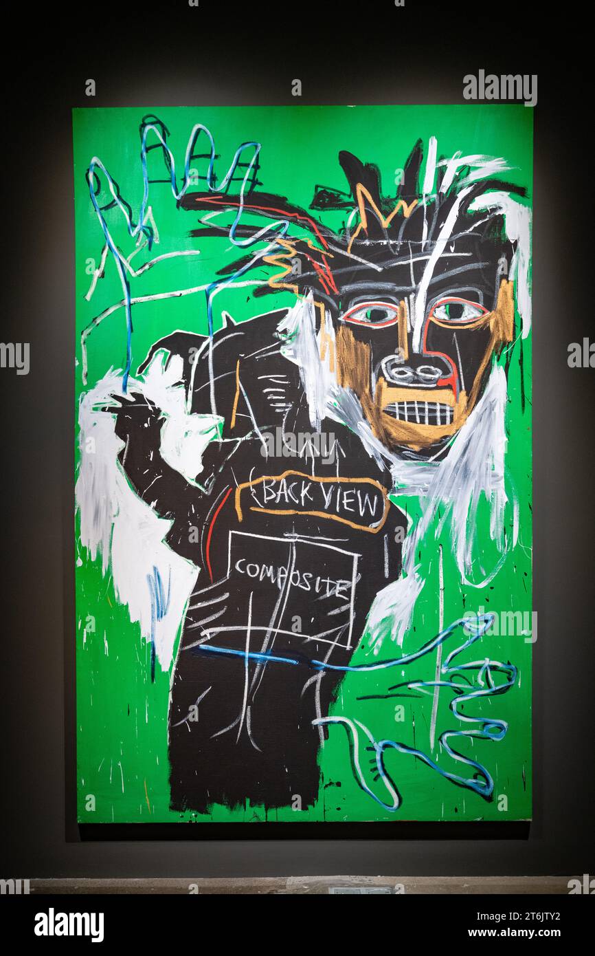Ein Gemälde von Jean-Michel Basquiat mit dem Titel „Selbstporträt als Ferse, Teil zwei“ mit ...
