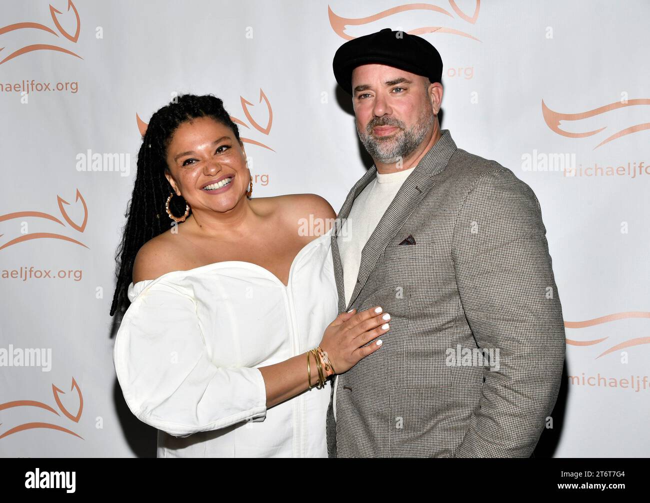 Michelle Buteau, left, and Gijs van der Most attend the Michael J. Fox ...