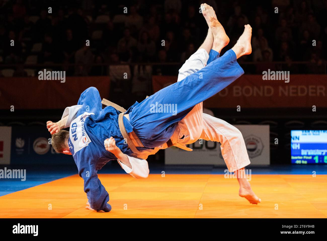 ALMERE, NIEDERLANDE - 12. NOVEMBER: Lars van Oostrum Judo 53° Noord und ...
