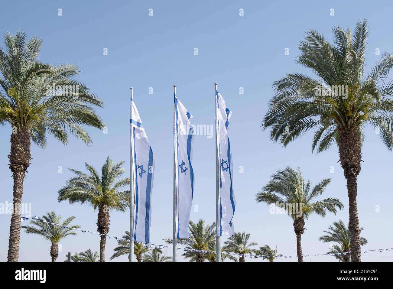 Dekoration anlässlich des Unabhängigkeitstages (Yom Haatzmaut) in ...