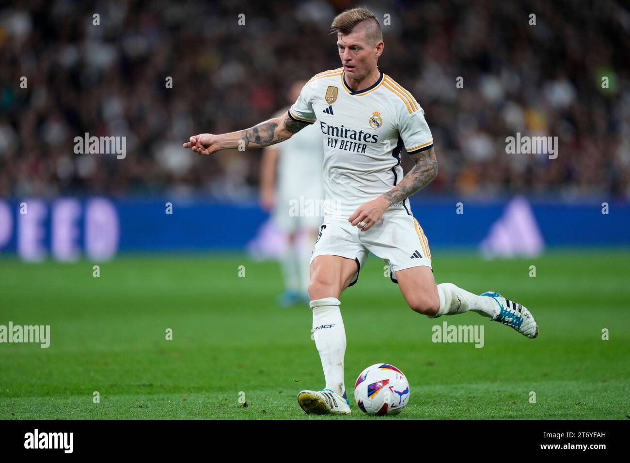 Toni Kroos von Real Madrid CF spielte während des La Liga-Spiels ...