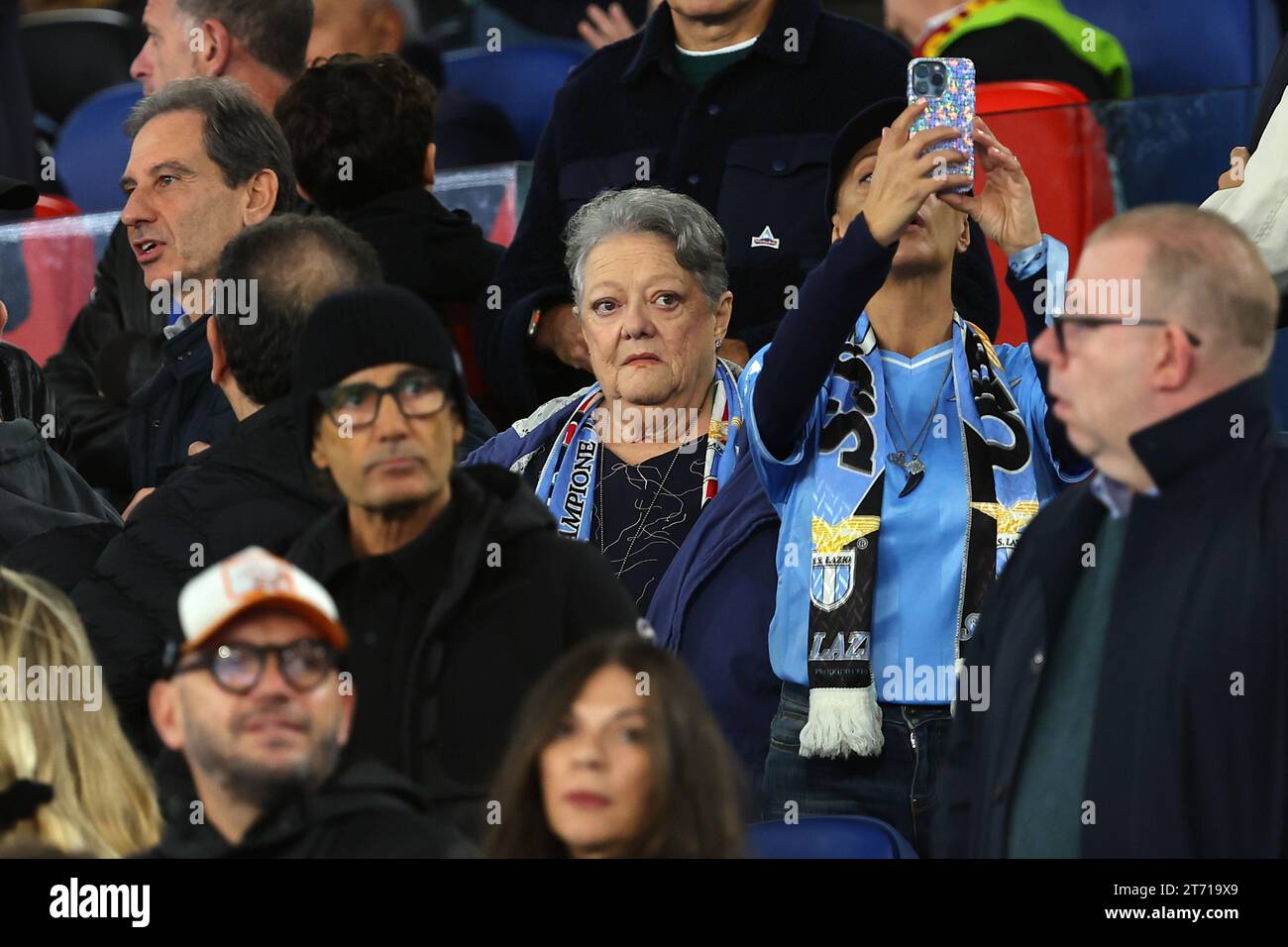 ROM, Italien - 12.11.2023: VIP in tribuna per assistere al derby Lazio ...