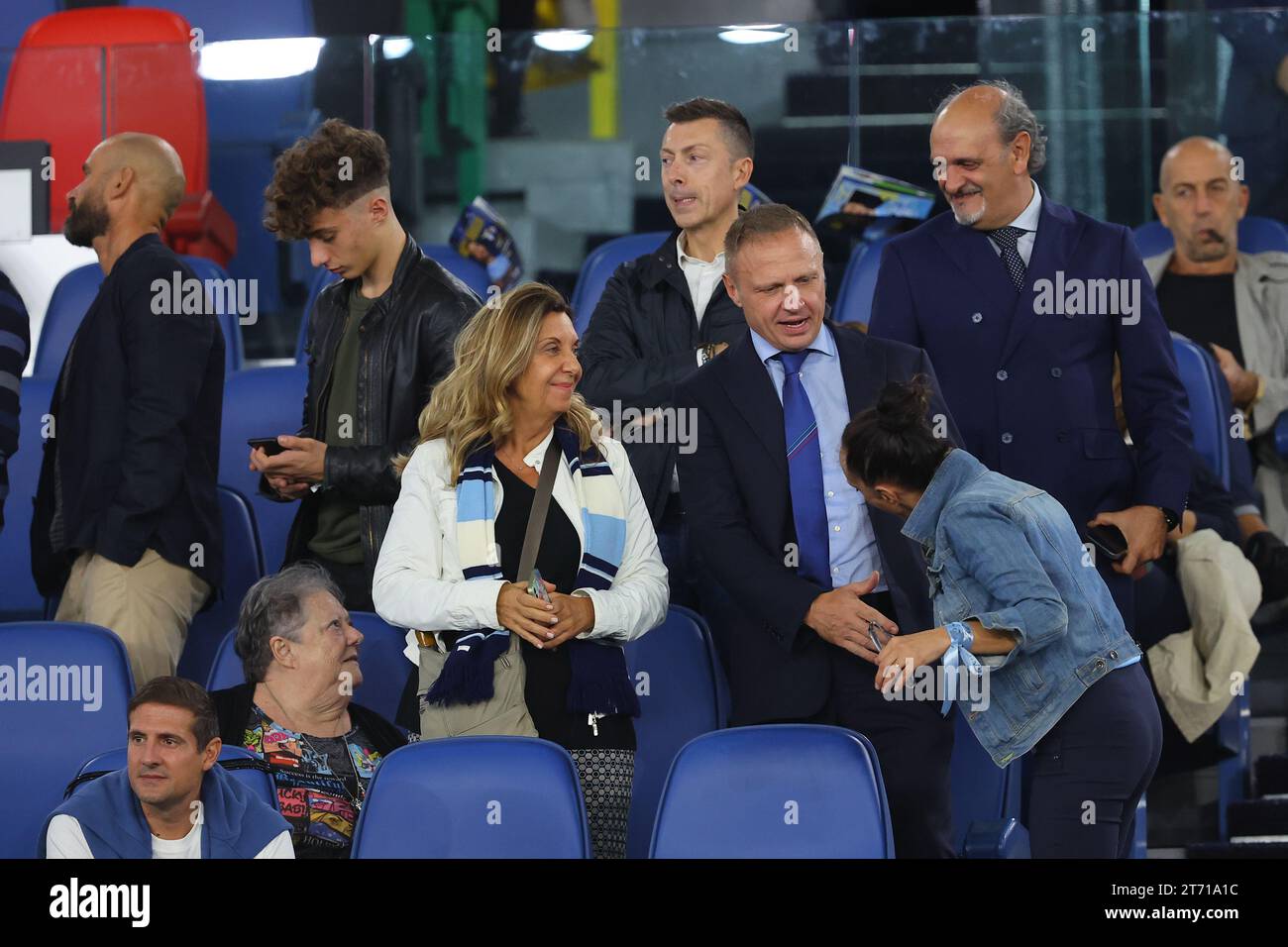 ROM, Italien - 12.11.2023: VIP in tribuna per assistere al derby Lazio ...