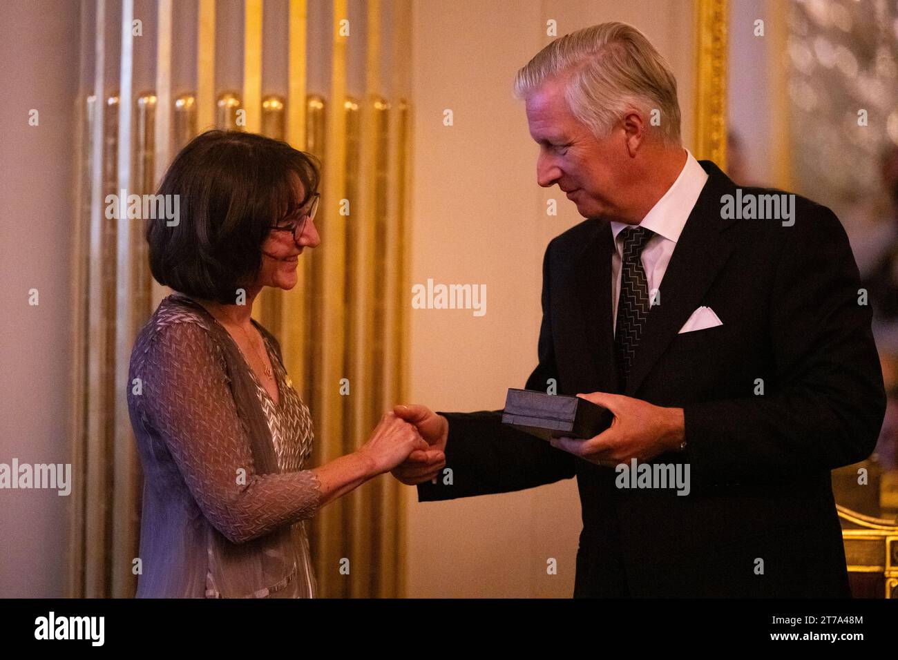 Brüssel, Belgien November 2023. Conny Aerts und König Philippe – Filip ...