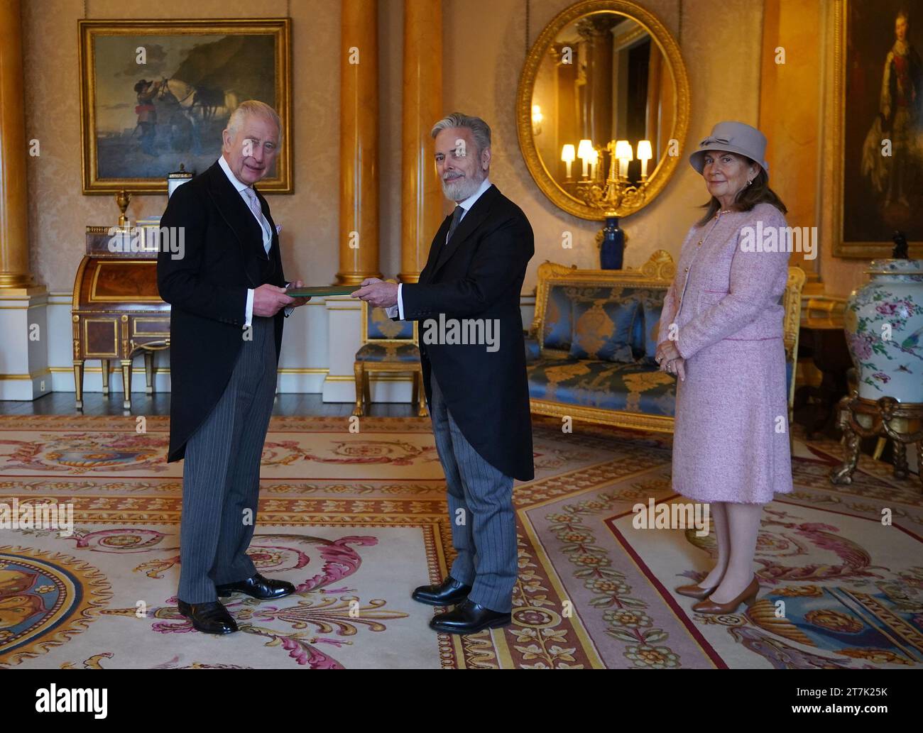 König Karl III. Empfängt Antonio de Aguiar Patriota, den Botschafter ...