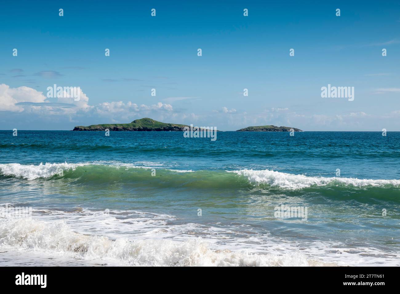 Aberdaron Beach in Gwynedd auf der Lleyn Peninsula Nordwales mit den ...