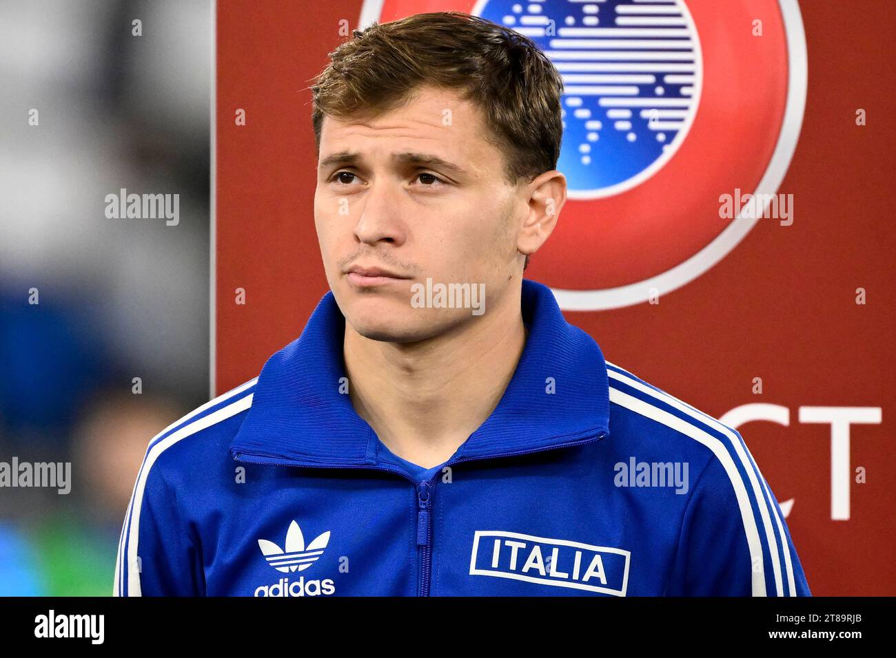 Nicolo Barella aus Italien sieht beim Fußball-Spiel der Qualifikation ...