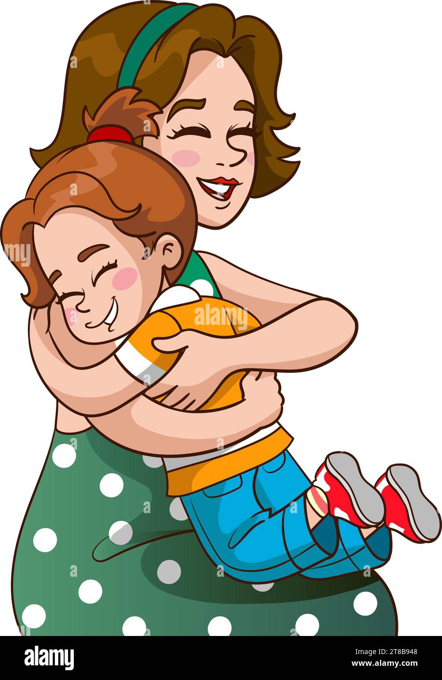 Mutter umarmt Stock-Vektorgrafiken kaufen - Alamy