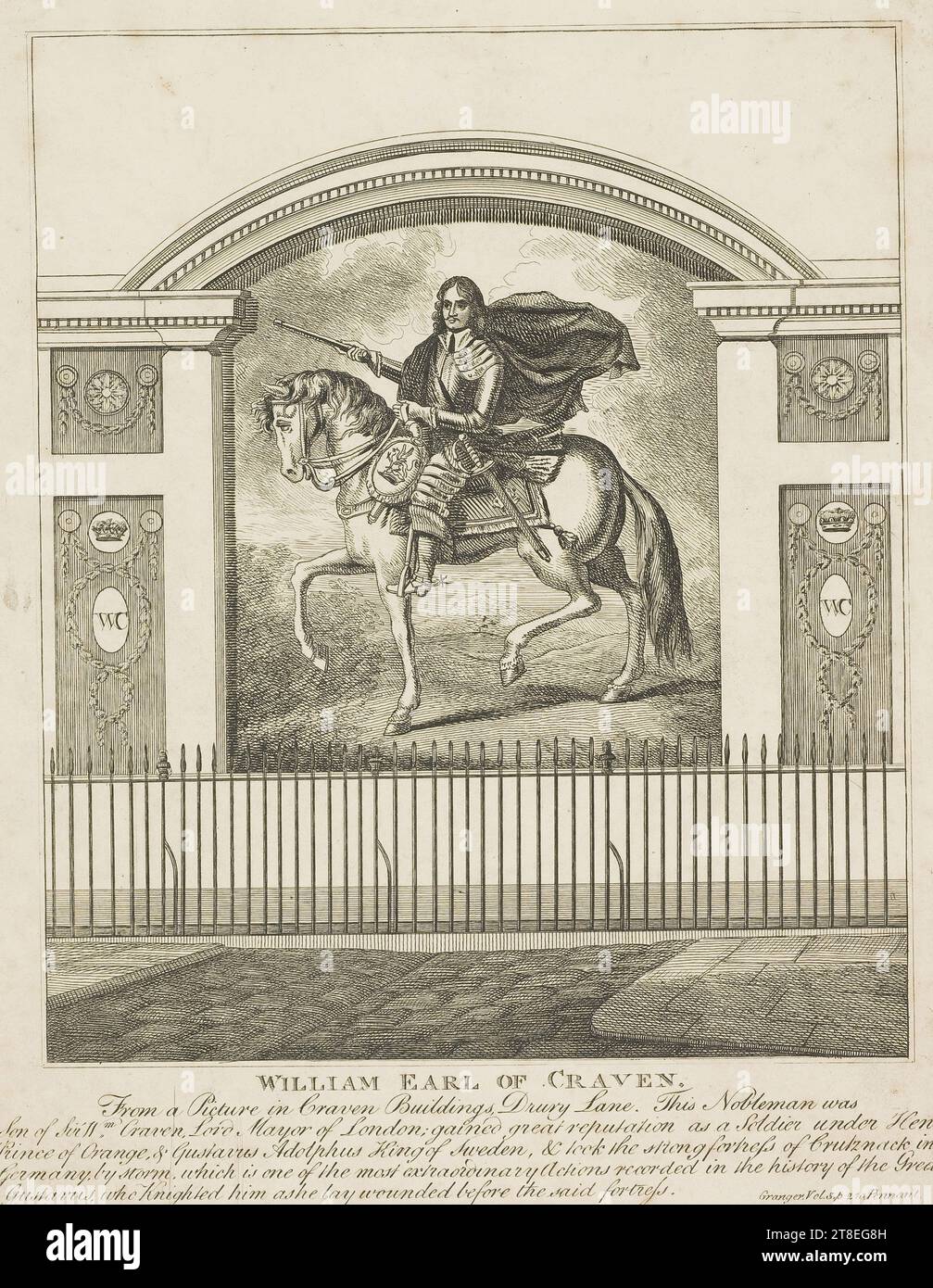 WILLIAM EARL OF CRAVEN. Von einem Bild in Craven Buildings, Drury Lane ...