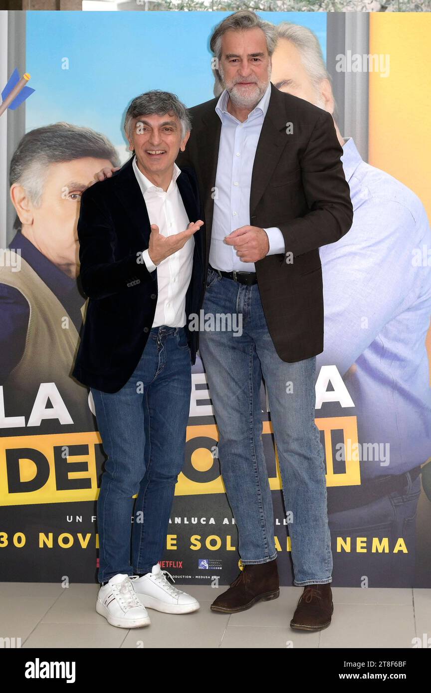 Vincenzo Salemme und Max Tortora beim Photocall zum Kinofilm La guerra ...