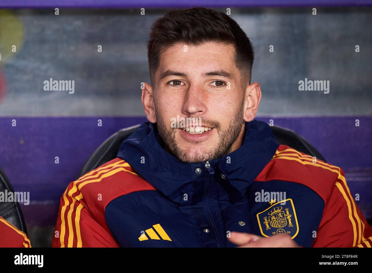 David Garcia aus Spanien sieht beim Qualifikationsspiel zur UEFA Euro ...