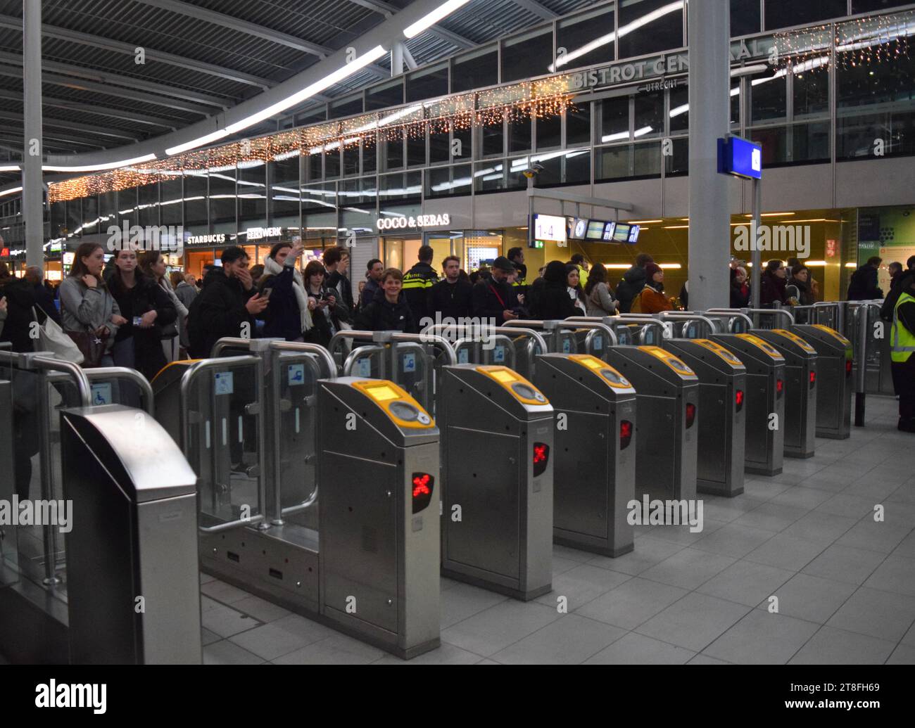 Utrecht, Niederlande. November 2023. Während eines Protestes, der ...