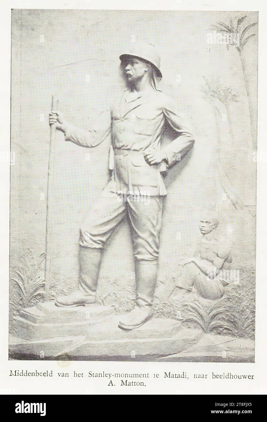 Zentrales Bild des Stanley Monuments in matadi, nach dem Bildhauer A ...