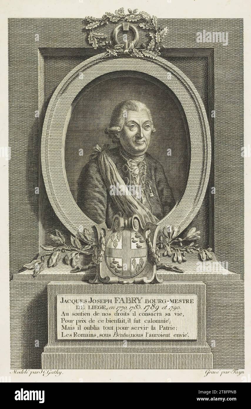 JACQUES JOSEPH FABRY BOURG-MESTRE AUS LÜTTICH, 1770. 1783. 1789 und ...