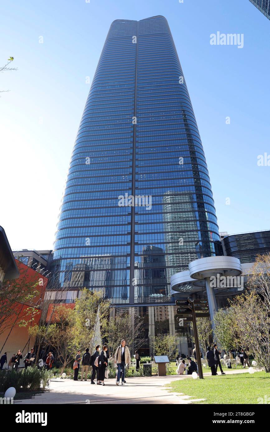 330-meter-high Azabudai Hills, Japan's tallest tower is pictured in ...