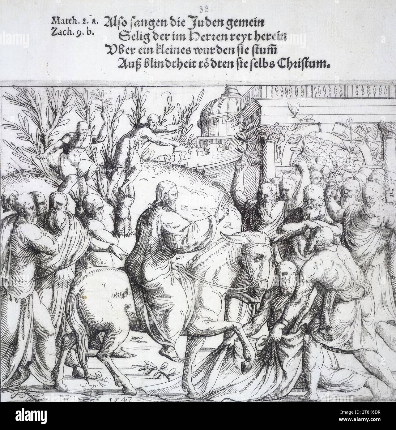 Einreise Christi in Jerusalem, Peter Pereny, Vorwort und Eingang der ...