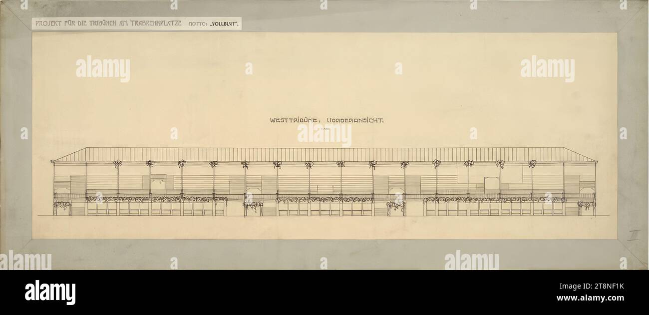 Wien, Krieau, Trabtieranlage, Wettbewerbsprojekt 'Vollblut', Drexler ...