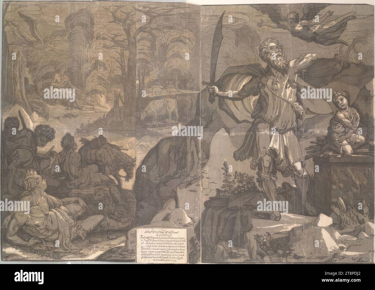 Abraham opfert Isaak, Andrea Andreani (Mantua (zwischen 1541-1559 ...