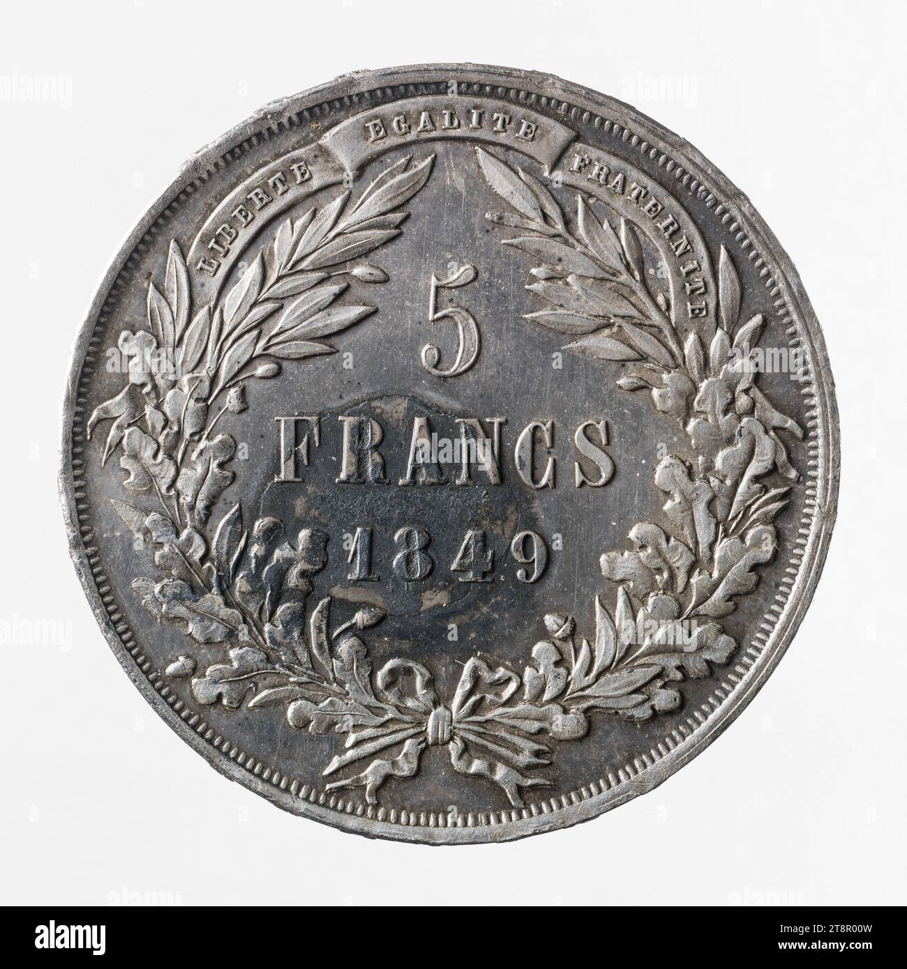 Prüfung auf die Münze von 5 Francs, 1848, Malbet (Monsieur), Graveur en ...