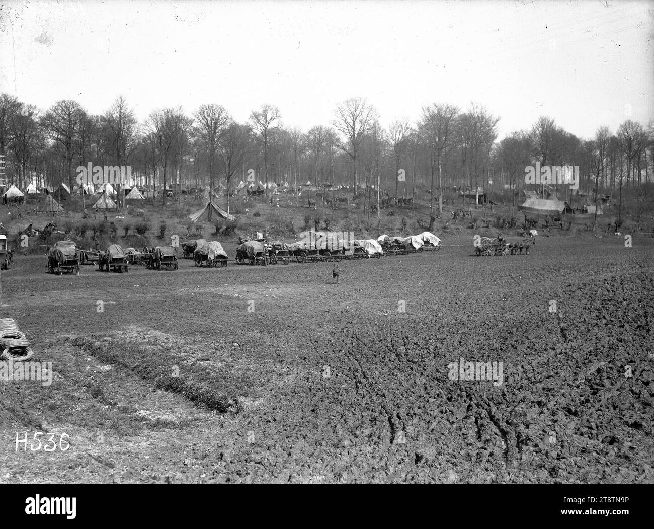 1. Weltkrieg, neuseeländisches Armeelager, Louvencourt, Frankreich, Ein ...