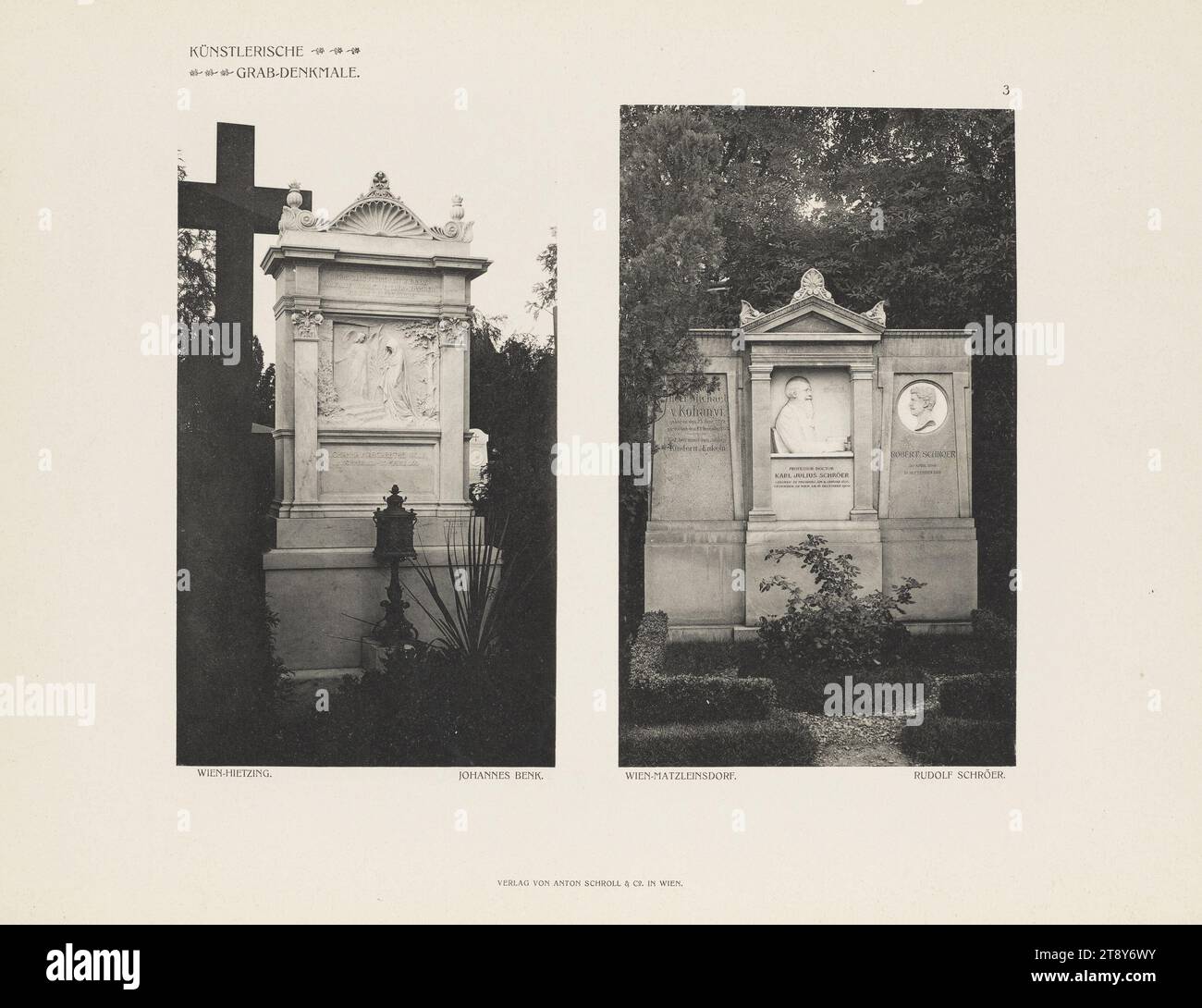 Friedhof Hietzing, Grabdenkmal Johanna Margarethe Wolf, Bildhauer ...