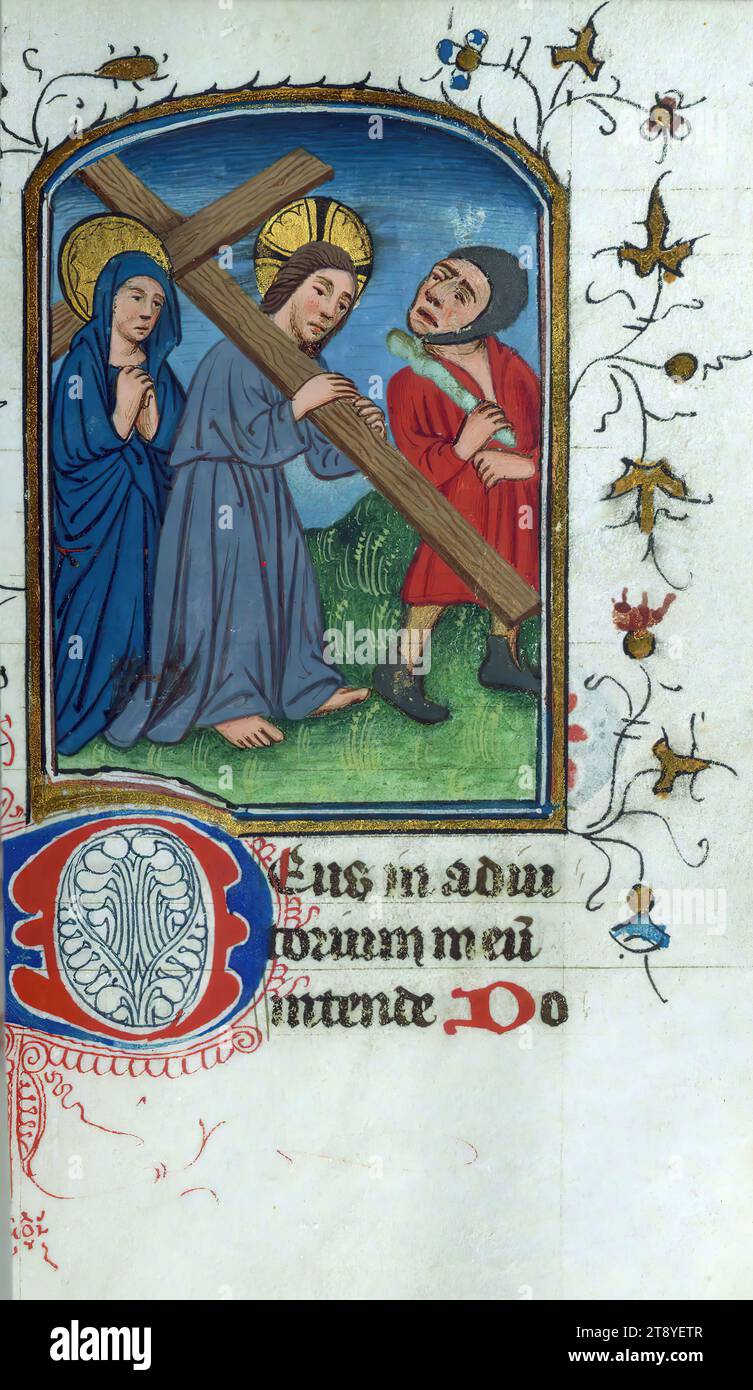 Gebetsbuch, einschließlich Amt der Toten, Christus trägt das Kreuz, dieses Gebetsbuch wurde ca ...