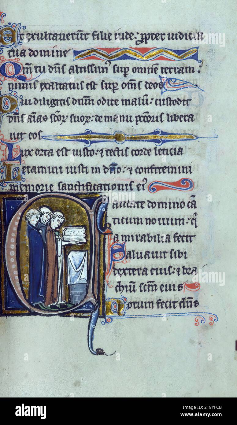 Psalter für Zisterzienserin Bittstellerin, initiales „C“ mit klerikalen Gesängen, dieser ...