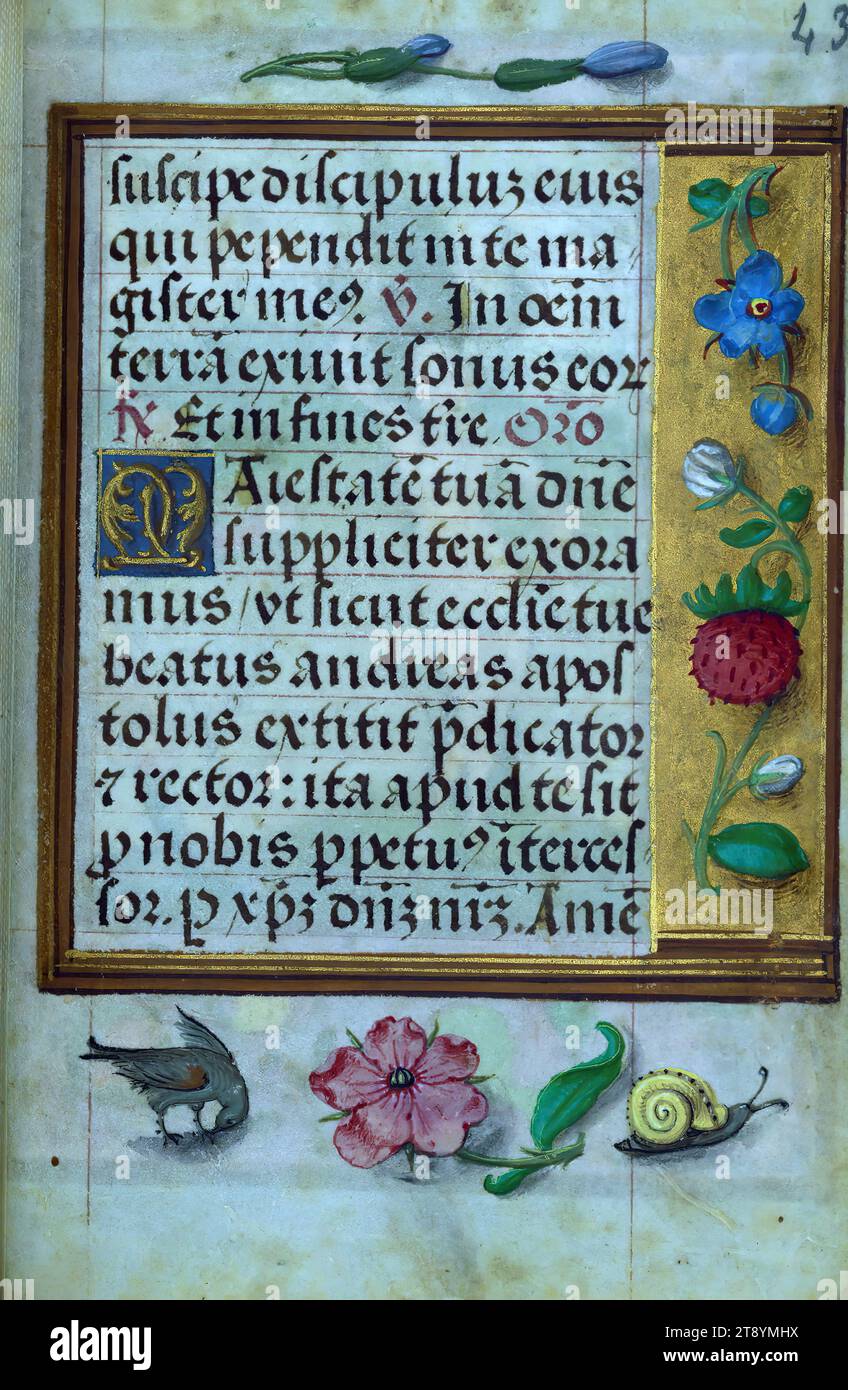 Gebetsbuch (Fragment), dieses Gebetsbuch wurde ca. 1520-30, wahrscheinlich in Brüssel, im Stil ...