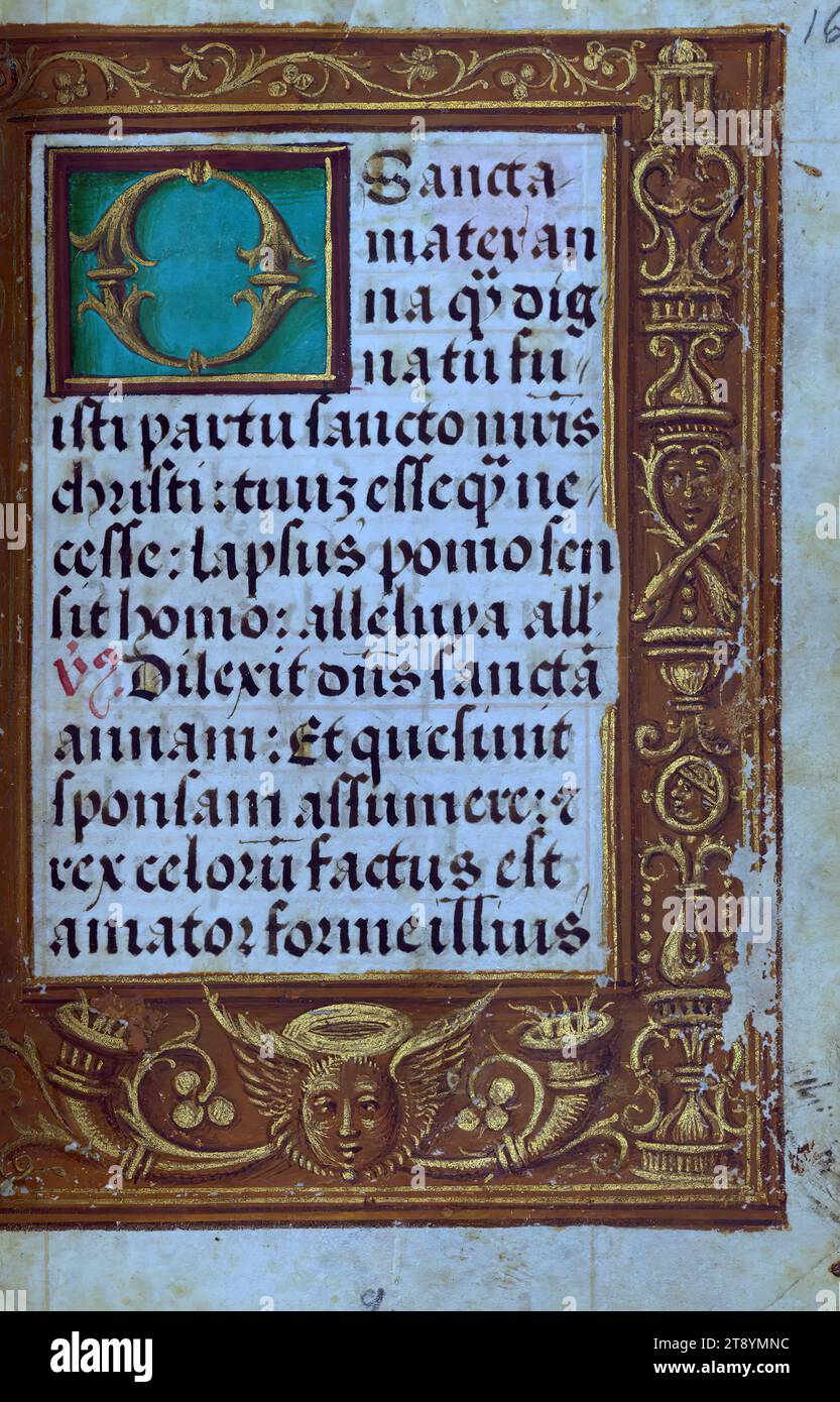 Gebetsbuch (Fragment), dekorierte Initiale, dieses Gebetsbuch entstand ca. 1520-30 ...