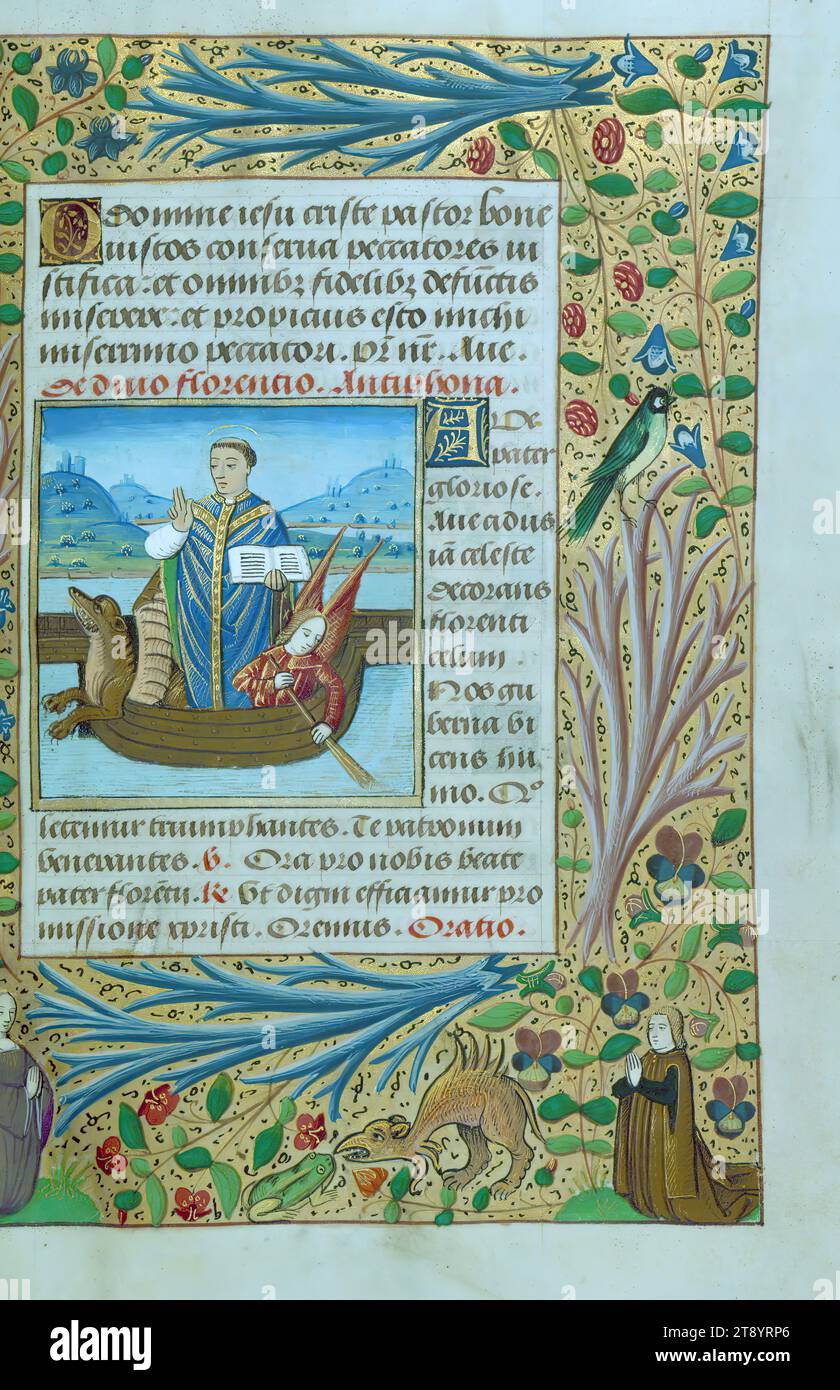 Stundenbuch, St.. Florentius, abgeschlossen ca. 1440-50 und im Stil der ...