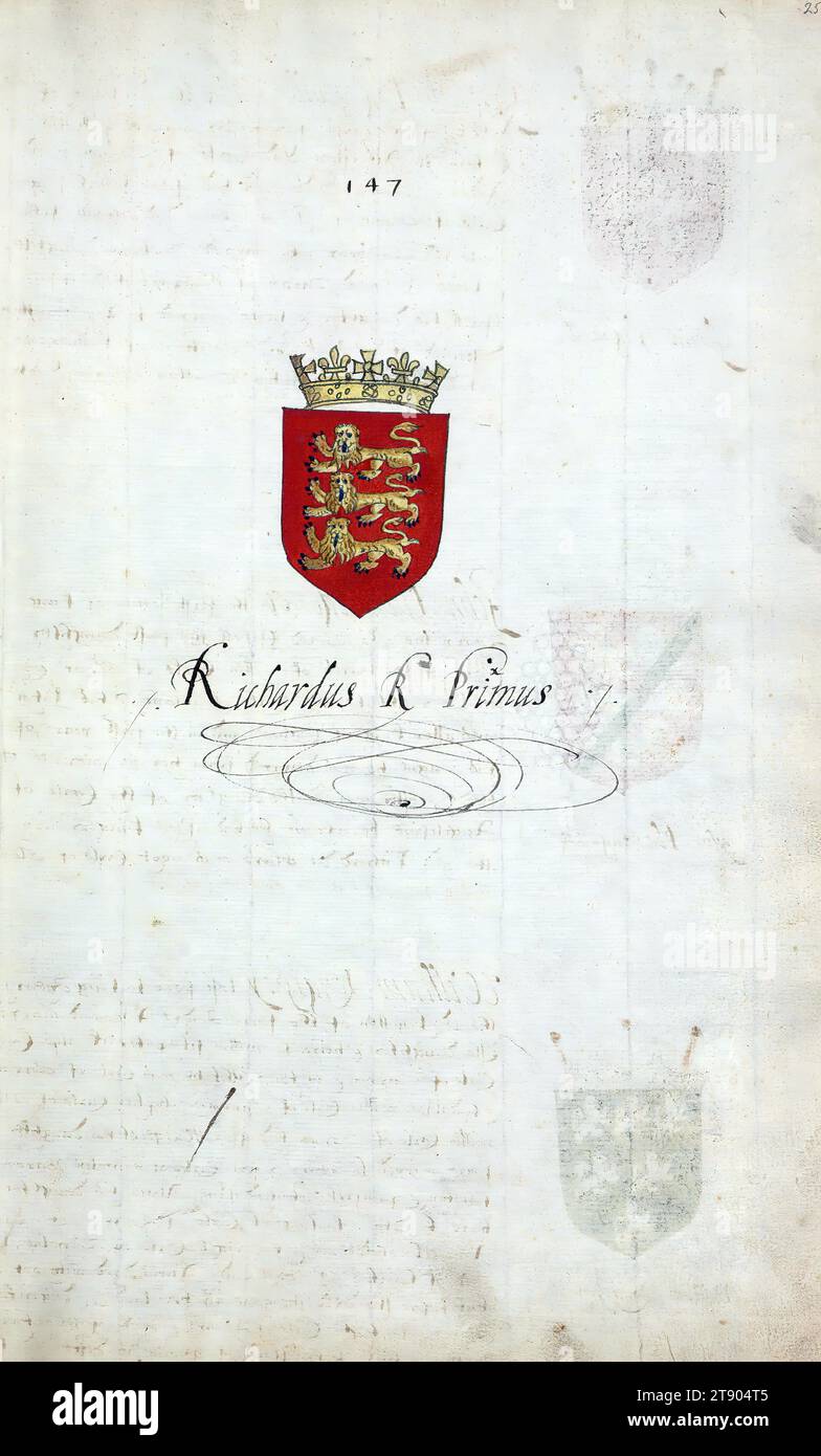 Buch der englischen Heraldik, Wappen des Richardus Rex Primus, dieses ...