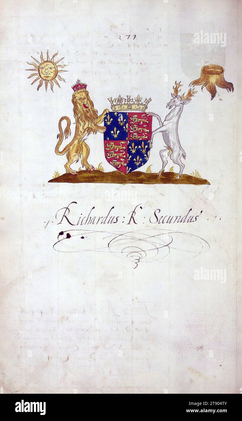 Buch der englischen Heraldik, Wappen von Richardus Rex Secundus, dieses Buch der englischen ...