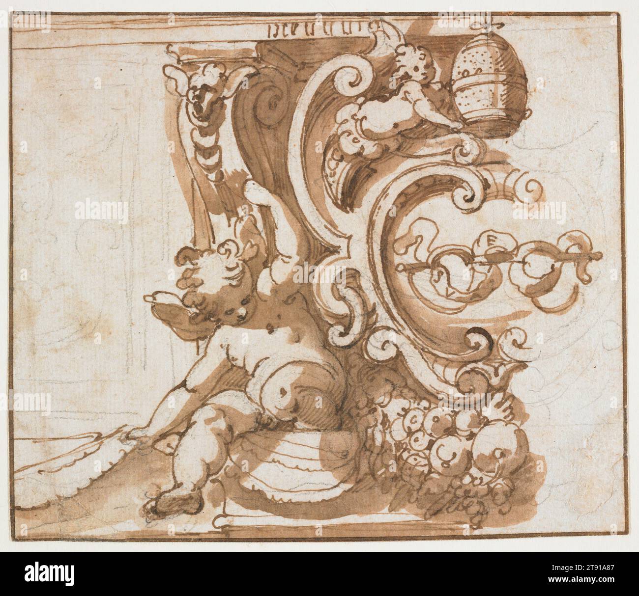 Putti mit dem Impresa von Papst Leo X., 1585-1587, Jacopo Zucchi ...