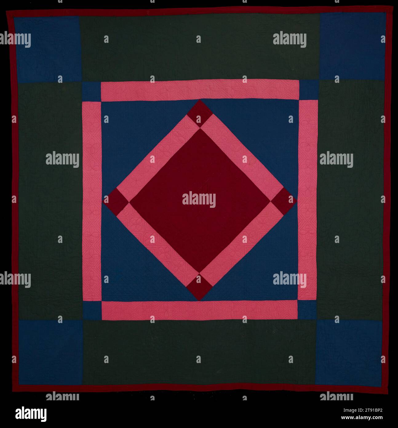 Diamond and Square Quilt, ca. 1910-20, Unknown Amish, 77 x 77 cm (195 ...