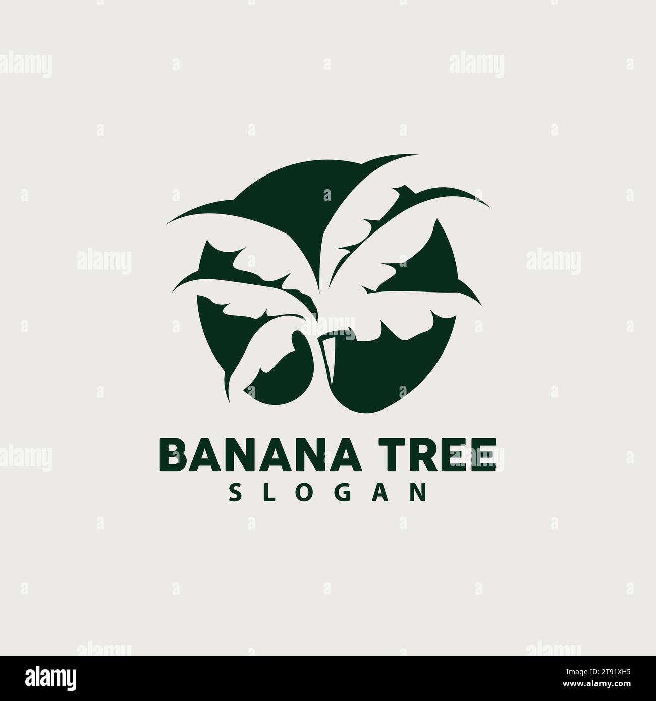 Bananenbaum Logo, Bananenbaum Einfache Silhouette Design, Pflanze ...