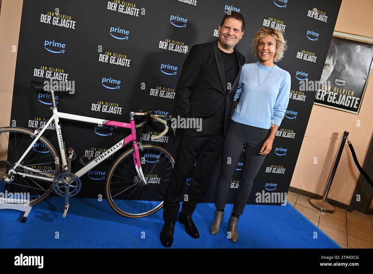 Jan ULLRICH mit Annika ZIMMERMANN, Moderatorin, Special Screening der ...