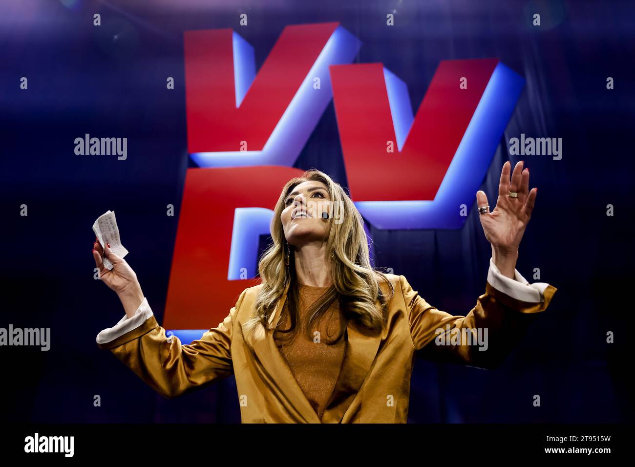 VVD-Chef Dilan Yesilgoz antwortet auf die Ergebnisse der Wahlen zum ...