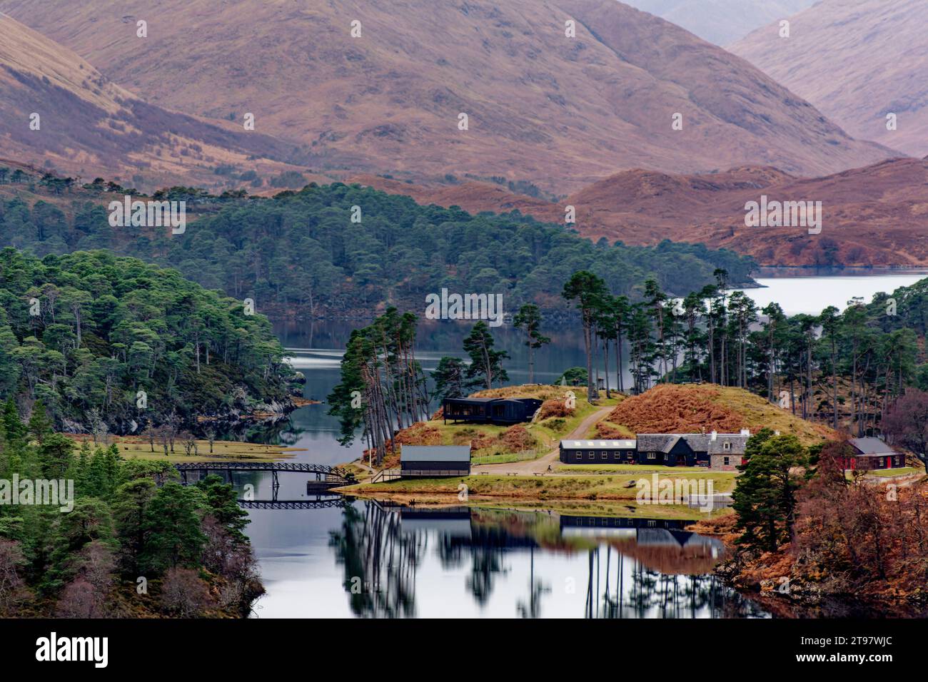 Glen Affric Cannich Schottland herbstlicher Blick auf das North Affric ...