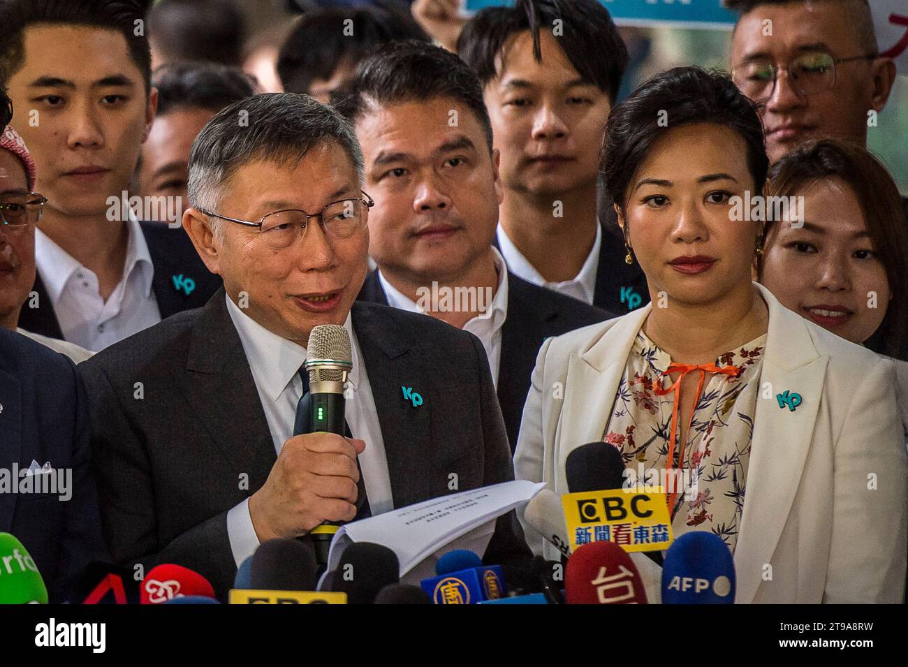 Taipeh. November 2023. Ko Wen-je, Vorsitzender der Taiwan People's ...