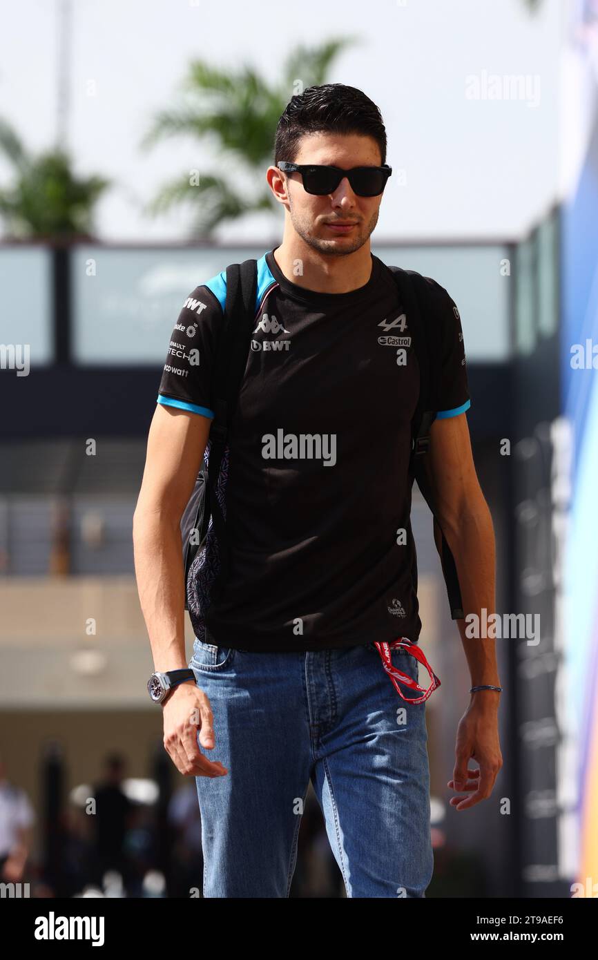 Abu Dhabi, Abu Dhabi. November 2023. Esteban Ocon (FRA) Alpine F1 Team. Formel-1 ...