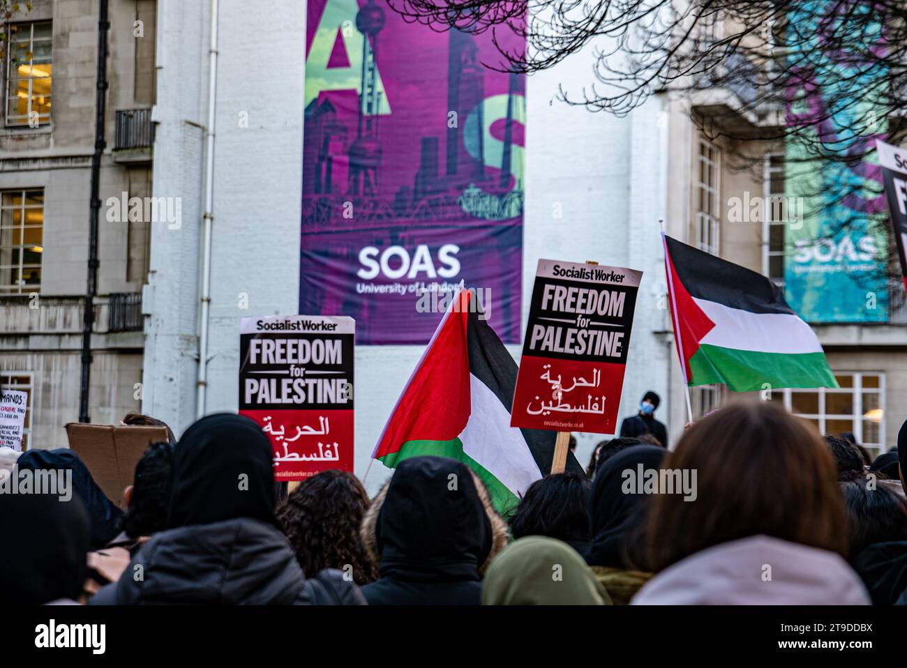 London, Großbritannien - 24. November 2023: Pro Palestine National ...