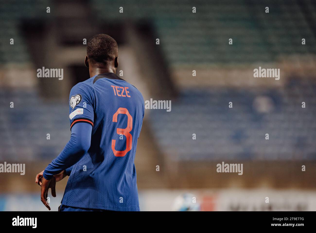 Jordan Teze während des Qualifikationsspiels zur UEFA Euro 2024 ...