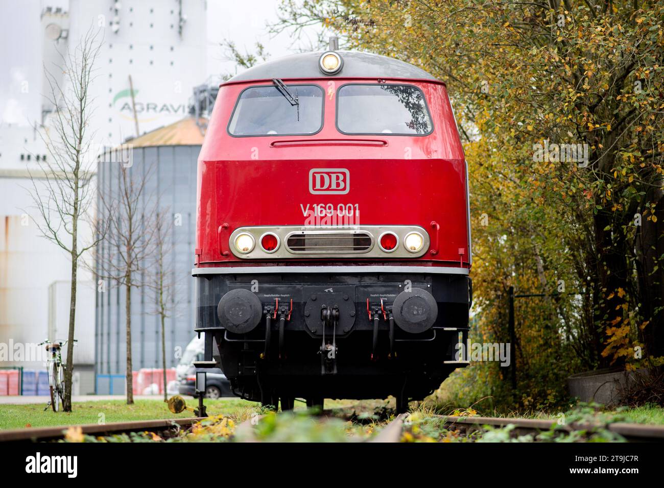 Oldenburg, Deutschland. November 2023. Eine Diesellokomotive der Baureihe V 169 der DB aus dem ...