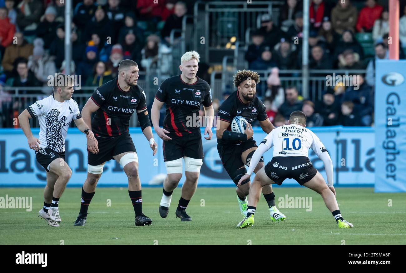 Saracens Andy Christie in Aktion während des Gallagher Premiership ...