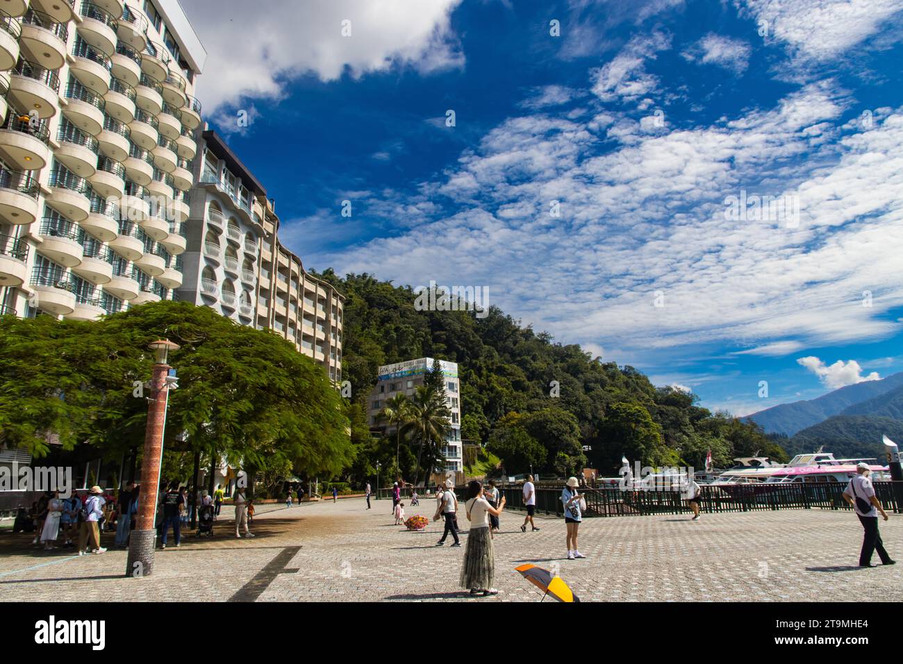 Sun Moon Lake, Yuchi, Taiwan - 9. Oktober 2023: Markt und ...